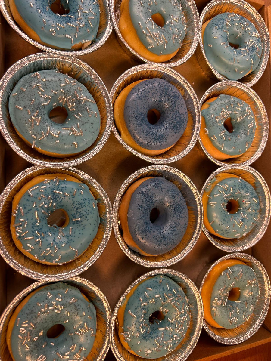 Sparkling blue donut box 20 stuks – postdonuts.nl